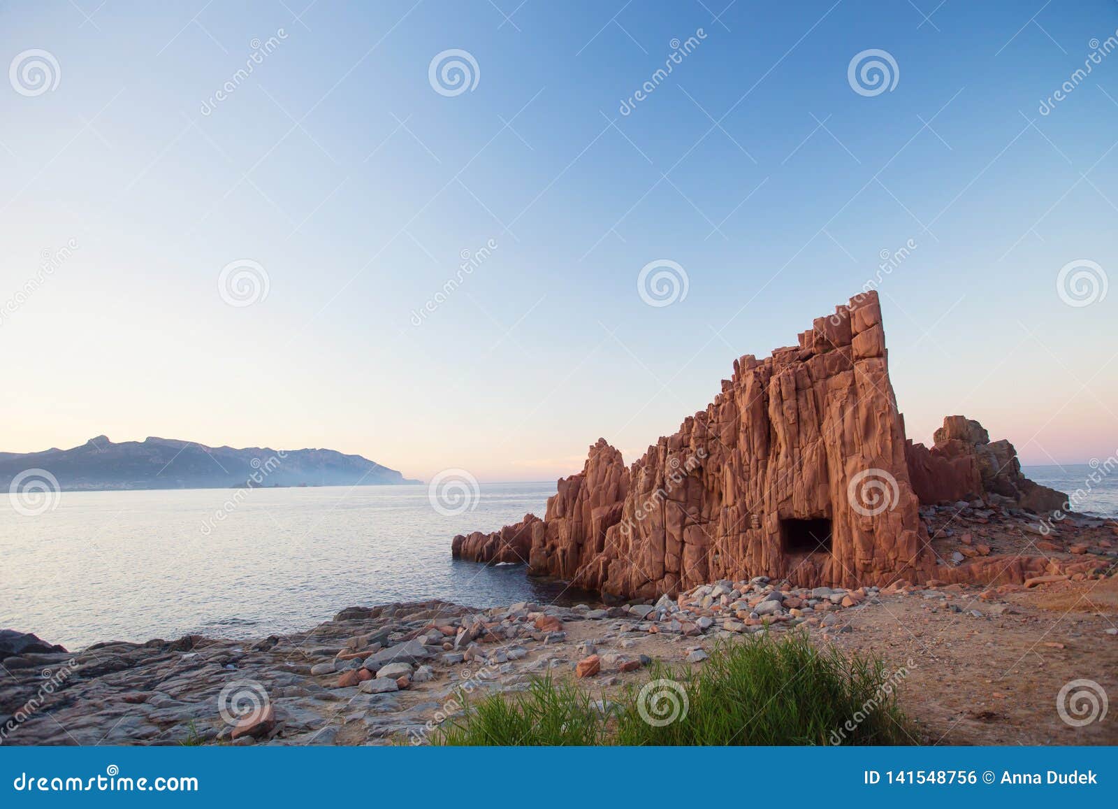 Rocce Rosse Arbatax, Sardinia Stock Photo - Image of cliff, cloud ...