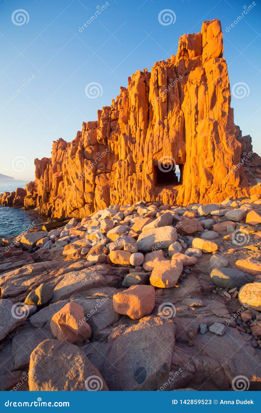 Rocce Rosse Arbatax, Sardinia Stock Image - Image of culture, cliff ...