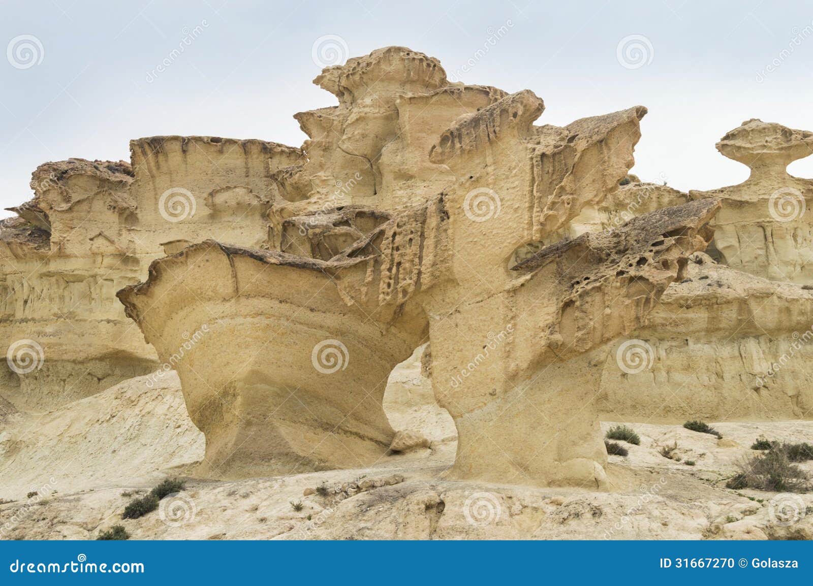 Rocce Scolpite Da Vento Vicino a Mazarron, Spagna Fotografia Stock ...