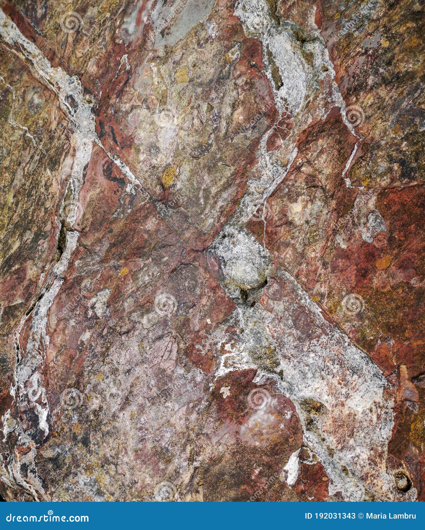 Roche Brune Avec Blanc Et Rose Image stock - Image du grand, nature ...