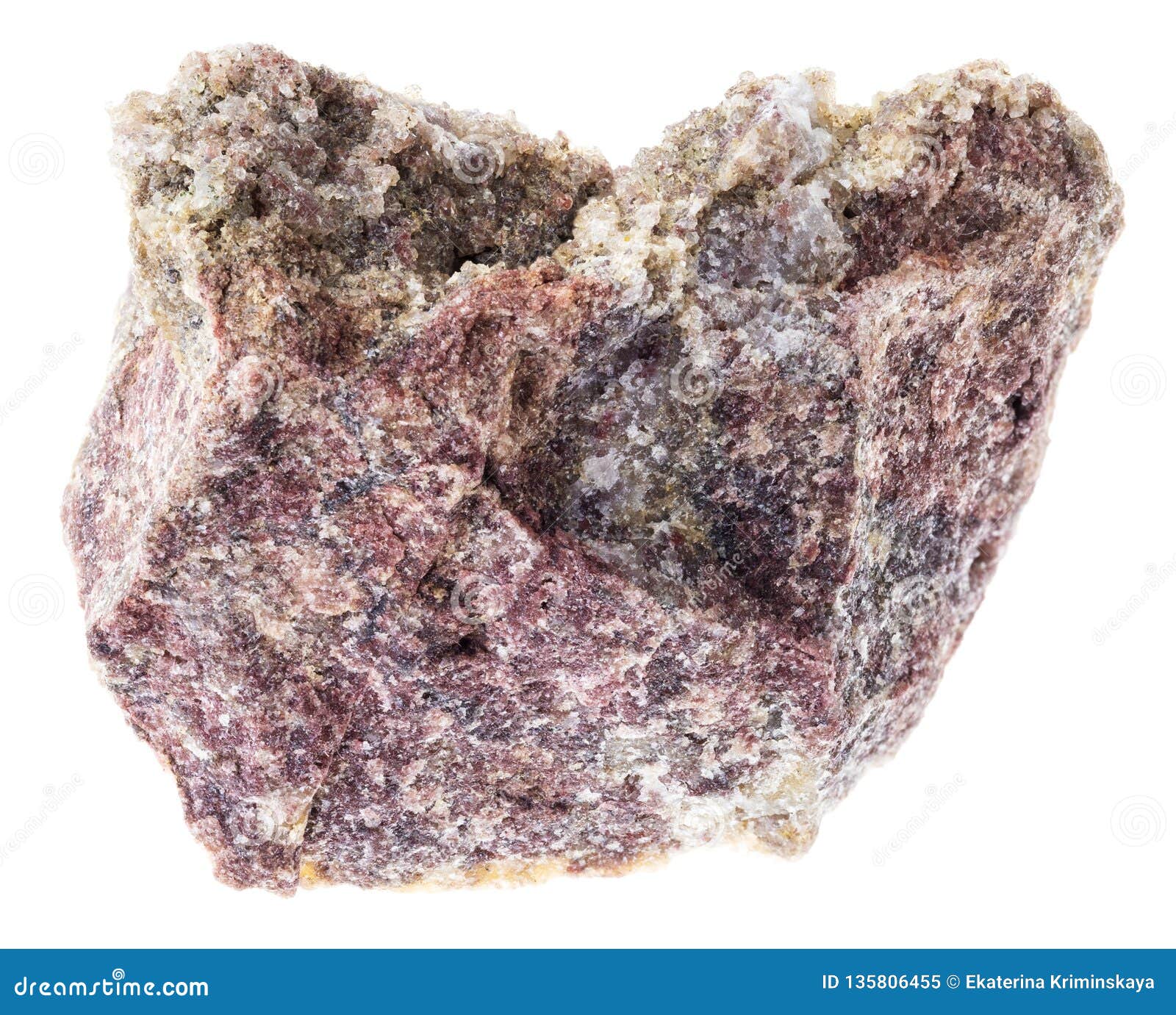 Roche Rose Crue De Dolomite (Dolostone) Sur Le Blanc Image stock ...