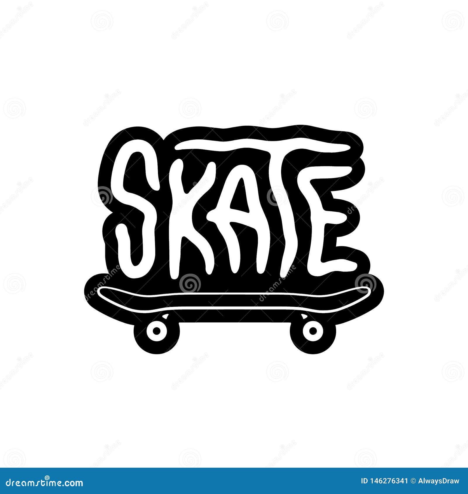 ROCHEN-LOGO-SKATEBOARD-WEISS Vektor Abbildung - Illustration von sport ...