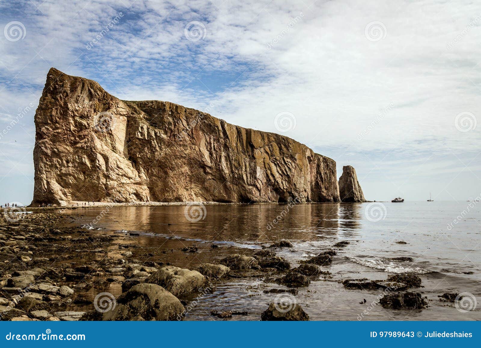 Rocher Perce Pierced Rock Natural Stone Stock Image - Image of cliff ...