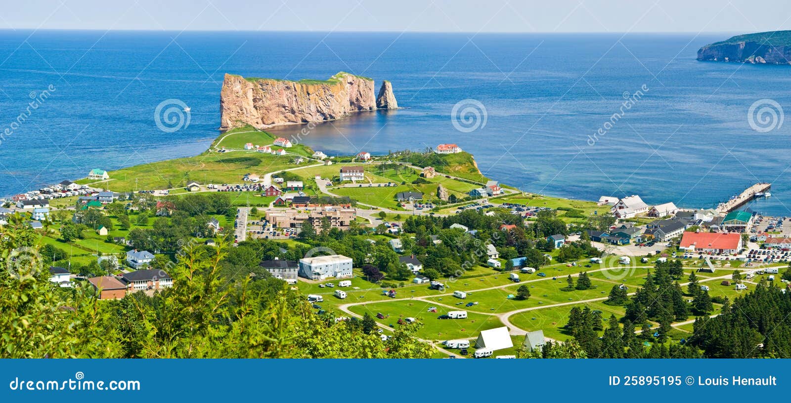 Rocher Perce, Quebec stock image. Image of ocean, stone - 25895195