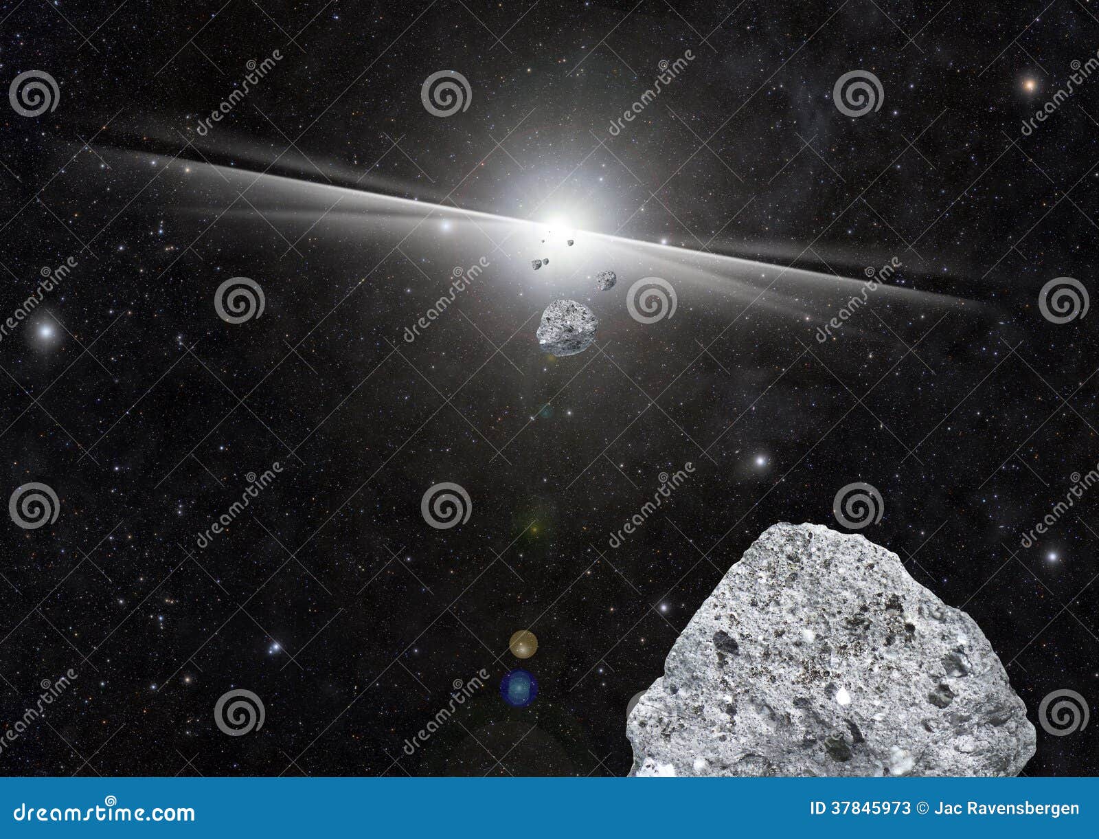 Roches D'explosion De L'espace Illustration Stock - Illustration du ...