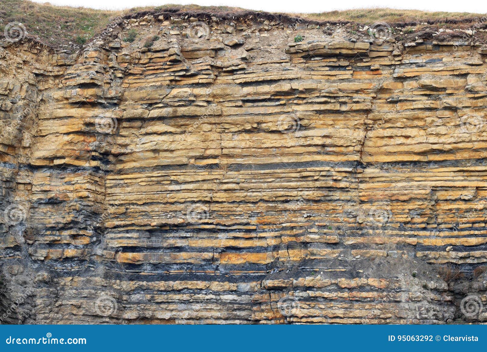 Roches Sédimentaires Dans La Couche-strate, Strates Photo stock - Image ...