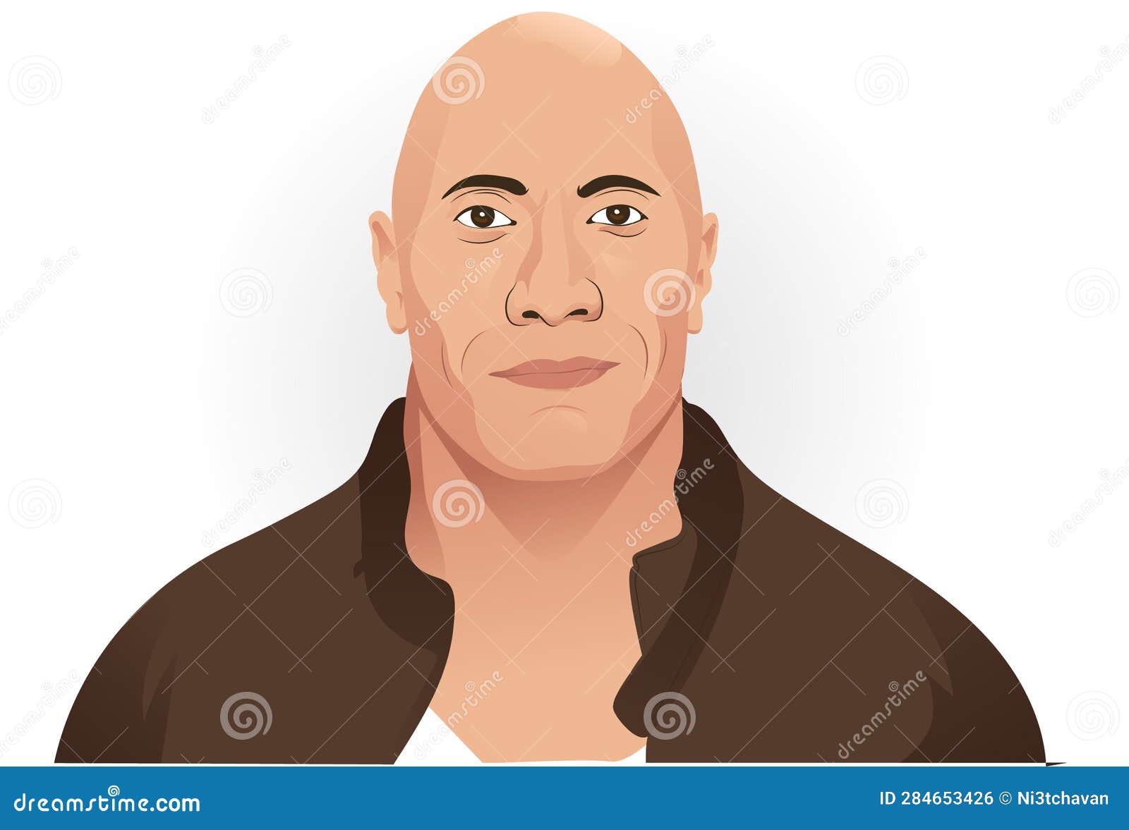 Dwayne Johnson, "the Rock," Actor and Former Wrestler in Cartoon ...