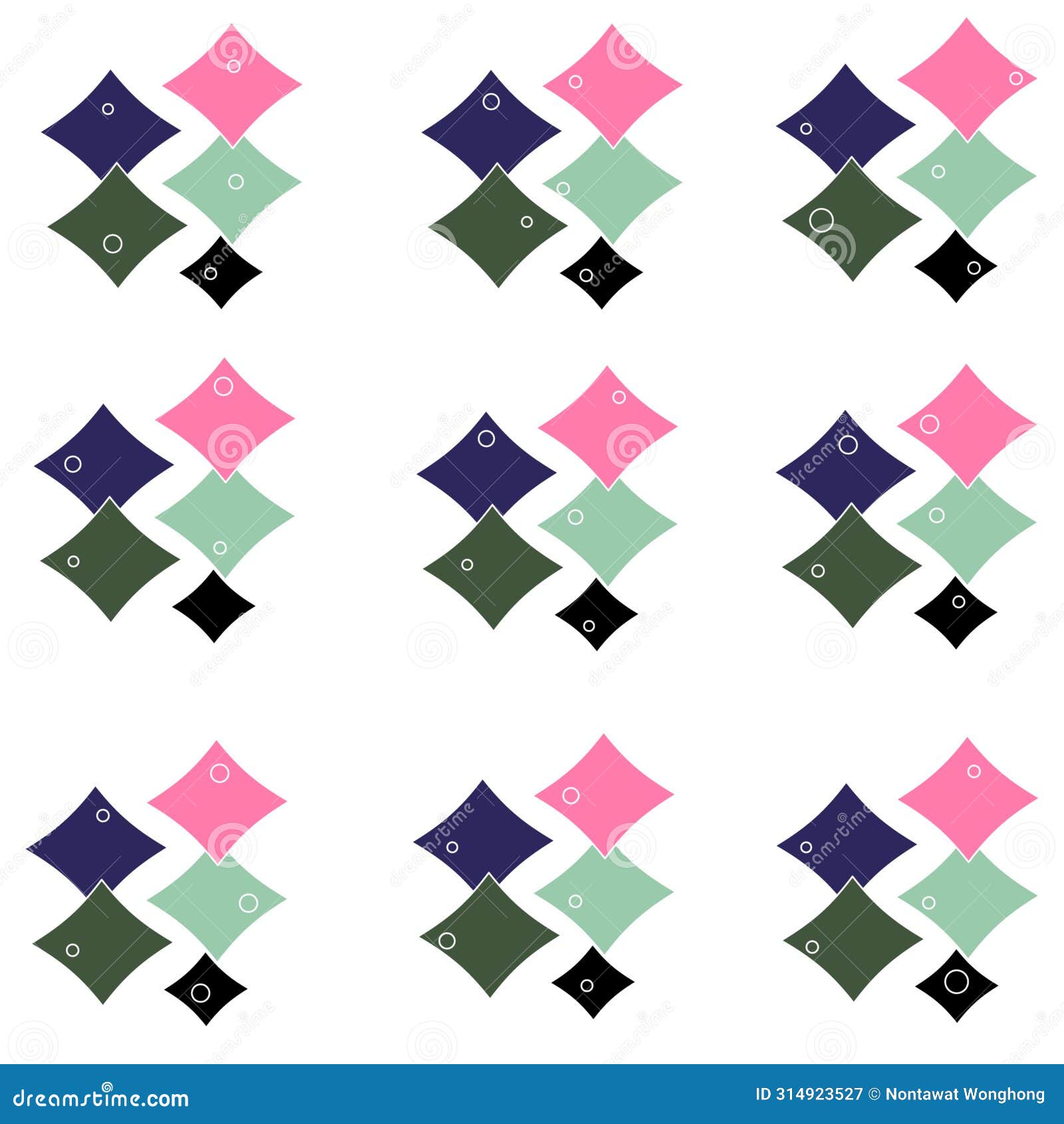 Seamless Pattern with Multi-colored Squares Arranged in a Row1 Stock ...