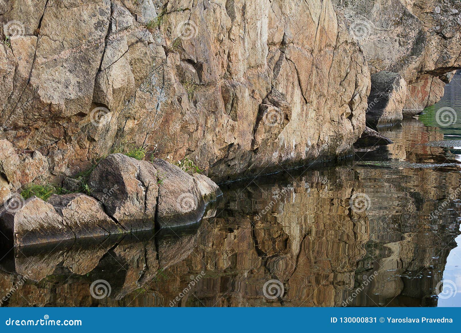 Rock above the water stock image. Image of nature, wall - 130000831
