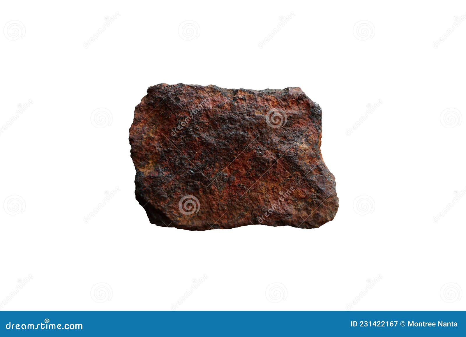 Manganese Psilomelane Rock Stone Isolated on White Background. Stock ...
