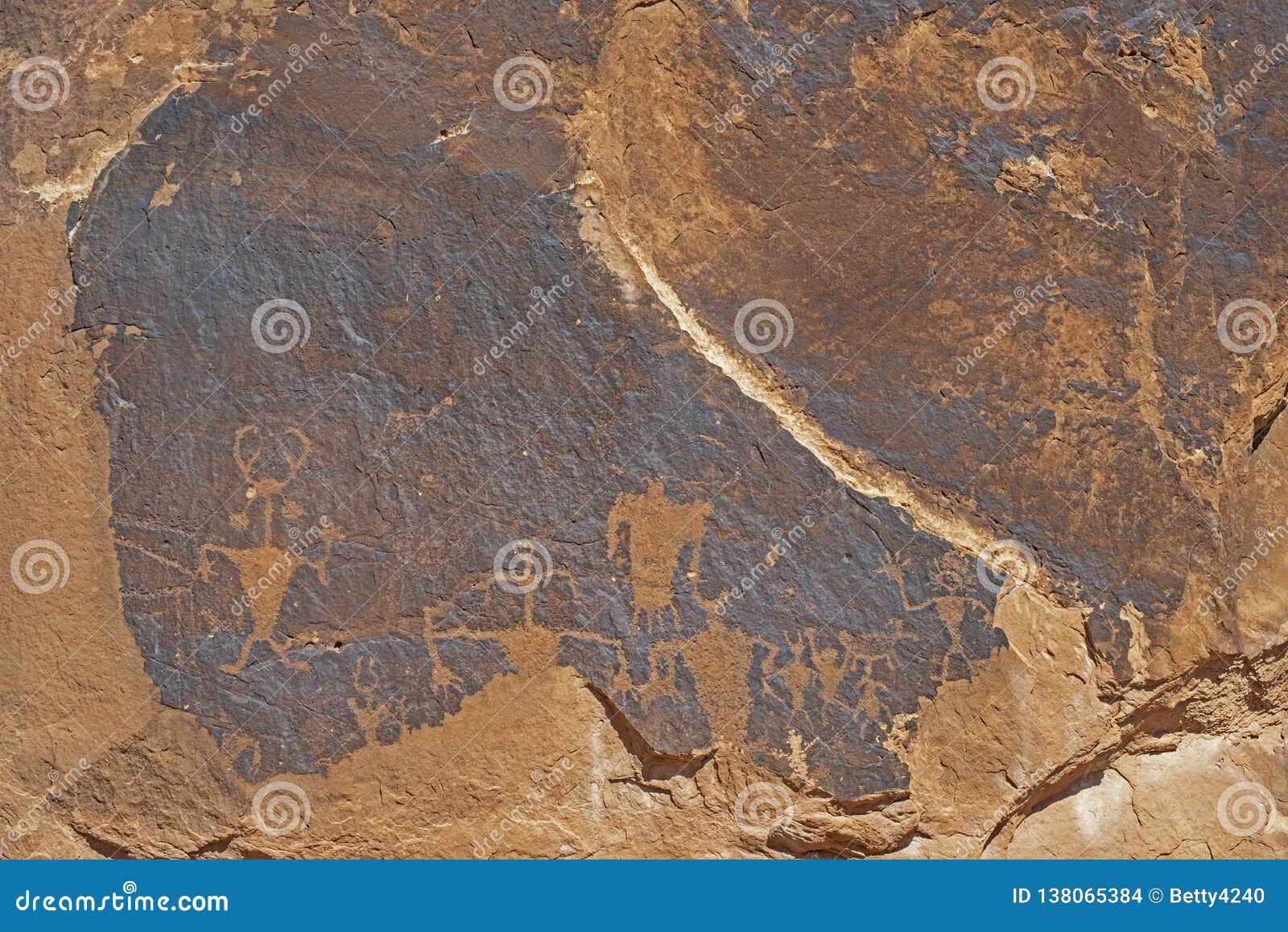 Rock Art Petroglyphs of Arches National Park. Stock Photo - Image of ...