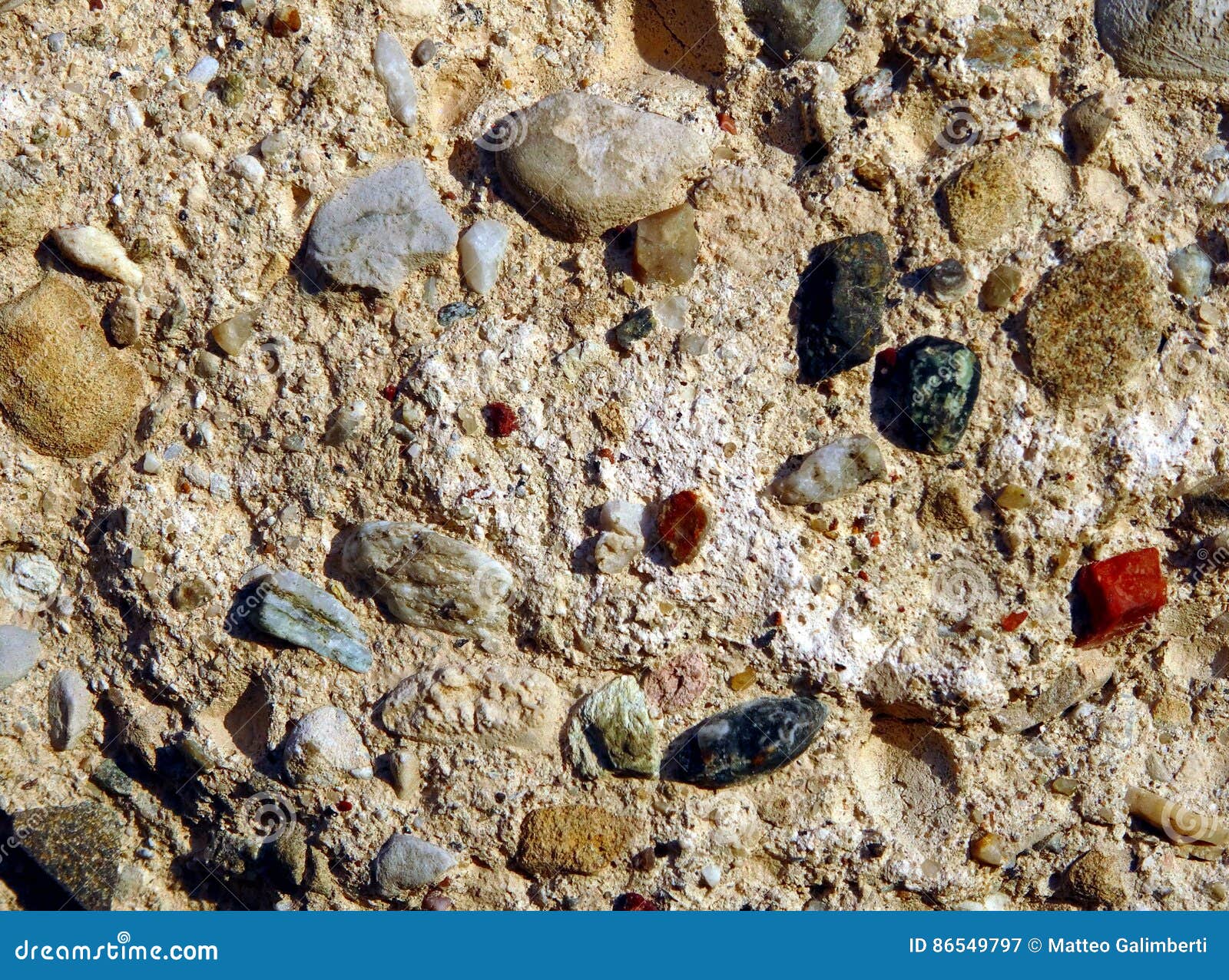 Rock Artificial Conglomerate Stock Image - Image of grains, pebbles ...