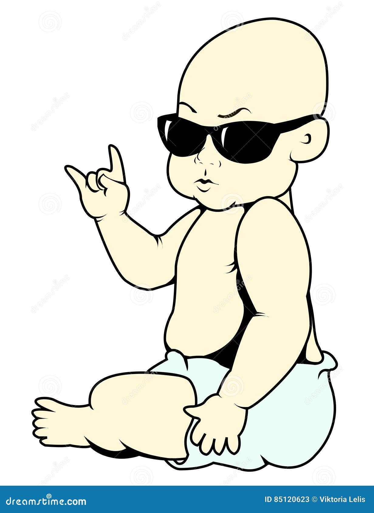 Rock baby stock vector. Illustration of sunglasses, rock - 85120623