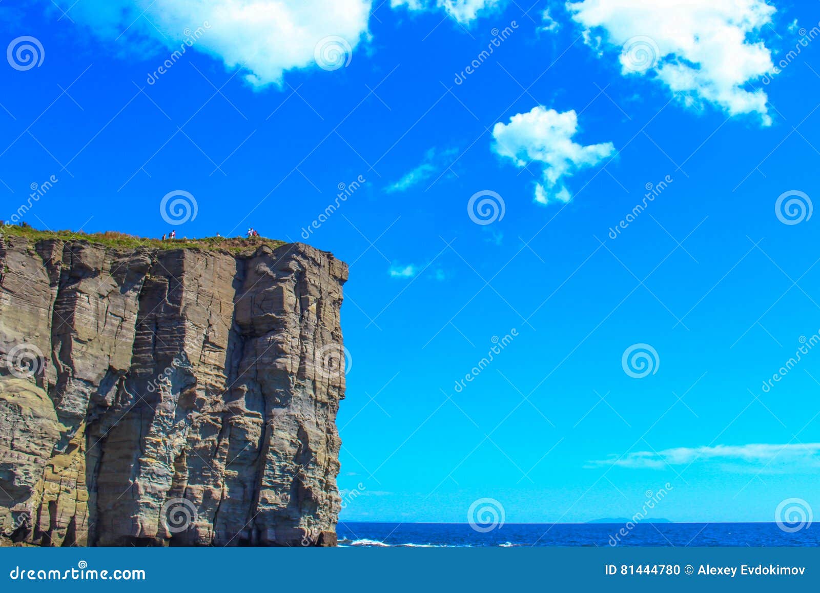 Rock on a Background of Blue Sky Stock Photo - Image of tourism ...
