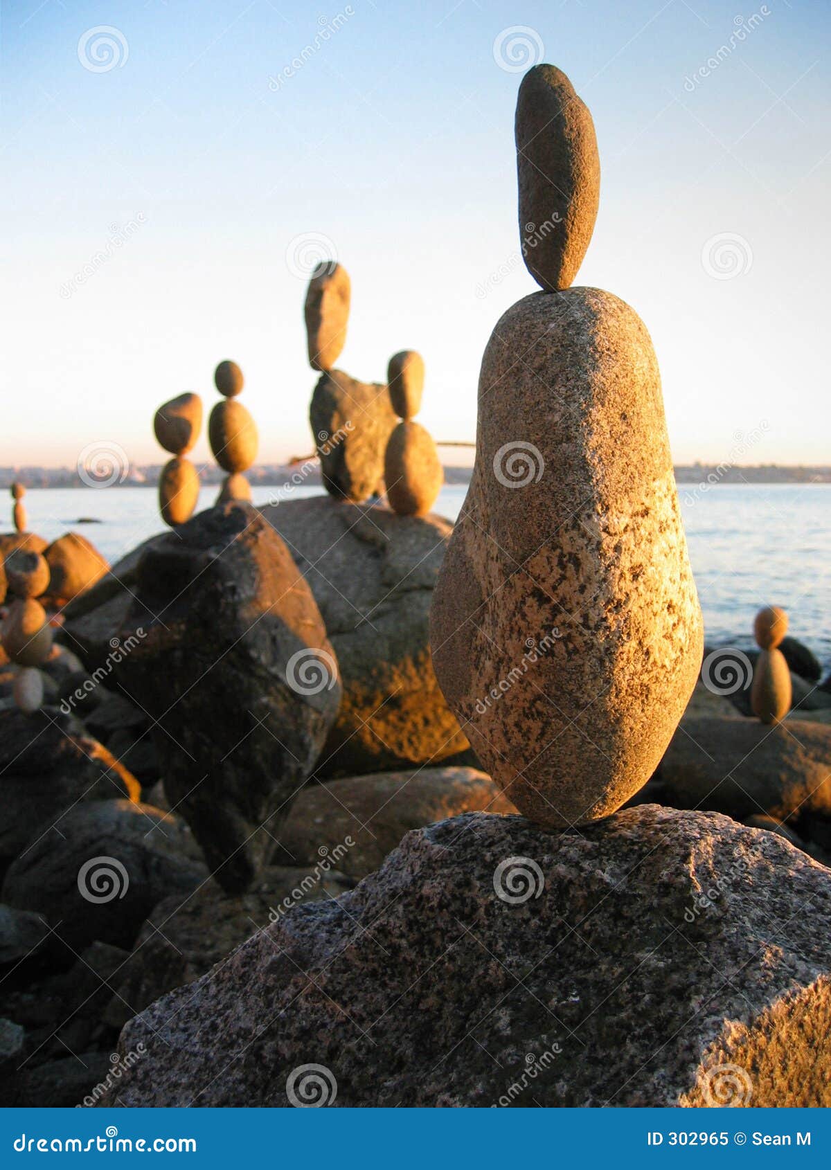 Rock Balancing by the Ocean Stock Image - Image of rock, stones: 302965