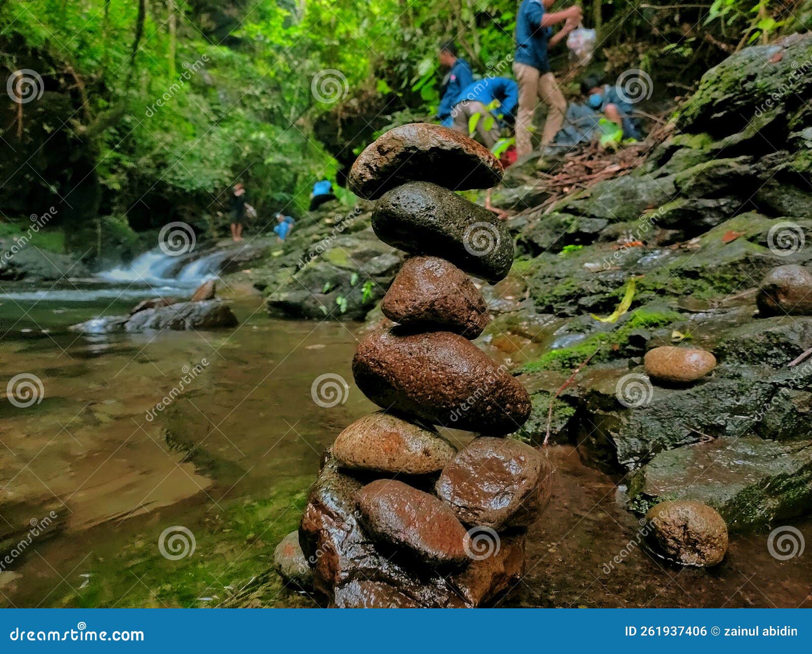 Rock Balancing at the River Stock Photo - Image of balancing, rock ...