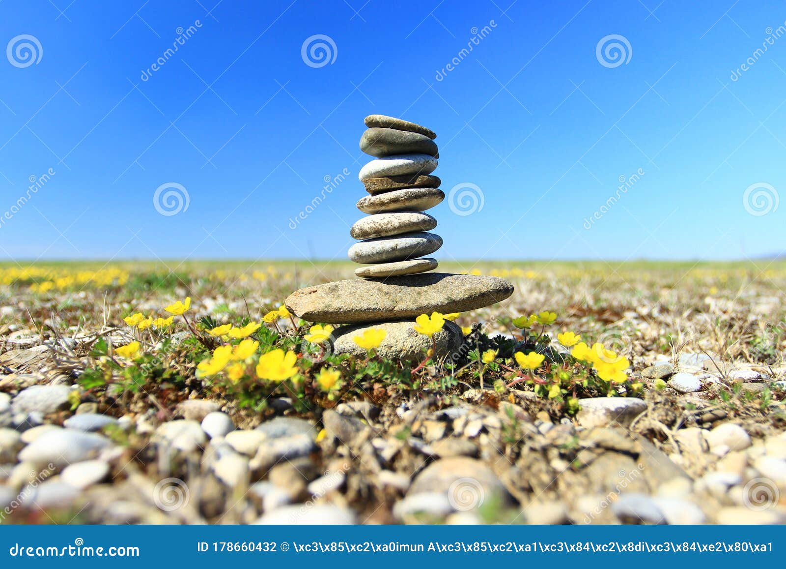 Rock Balancing, Stone Stacks on the Beach Stock Photo - Image of rocks ...