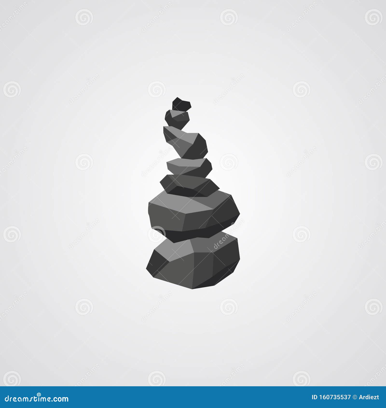 Rock Balancing Vector Illustration. Relax Zen Stones Balanced Stock ...