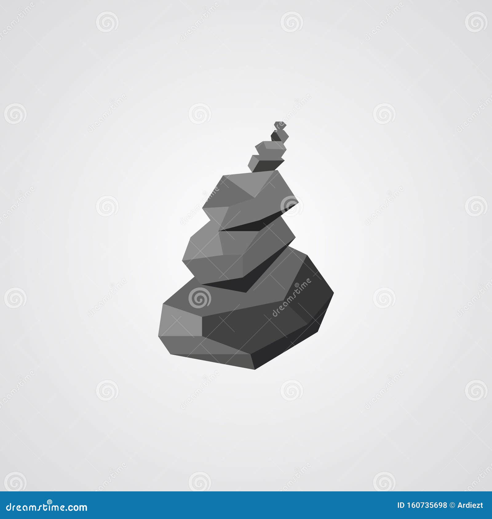 Rock Balancing Vector Illustration. Relax Zen Stones Balanced Stock ...