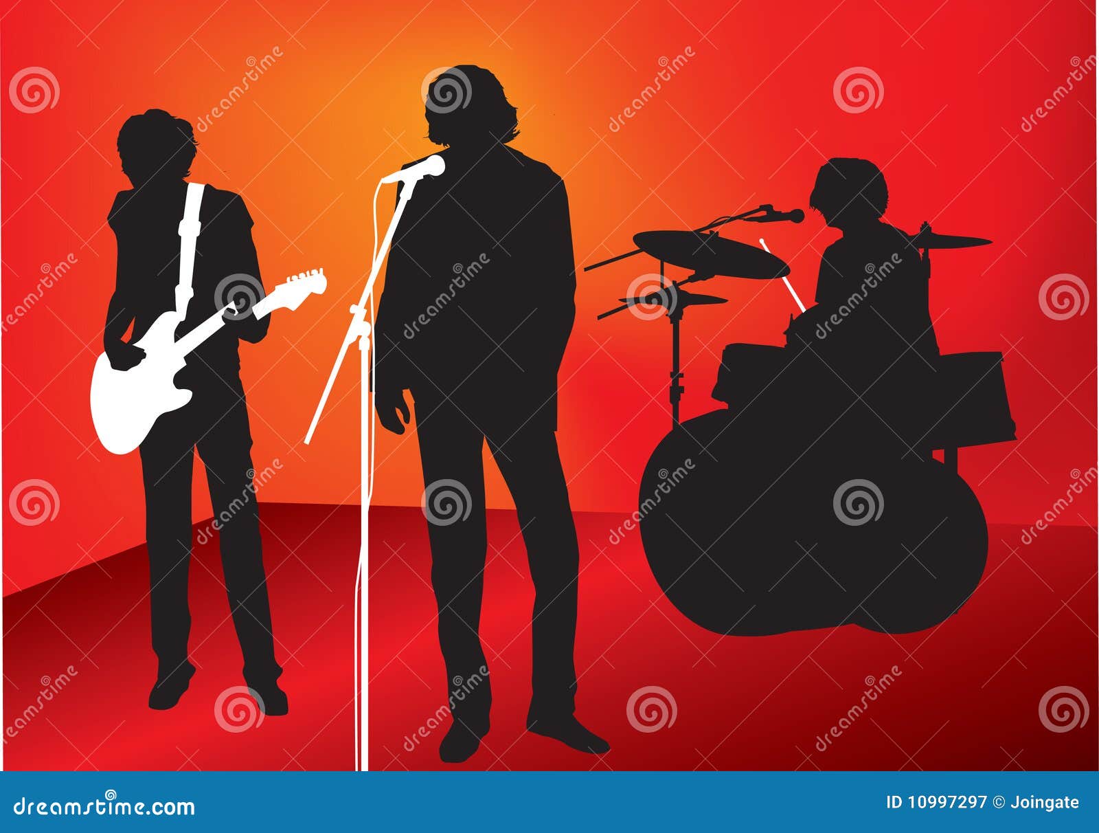 Rock band stock vector. Illustration of band, orange - 10997297