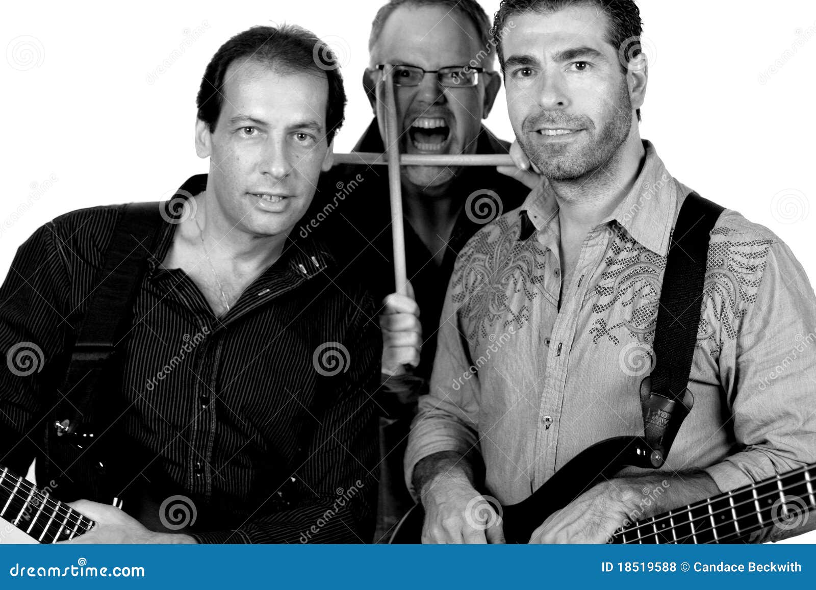 Rock Band stock photo. Image of roll, guitar, male, black - 18519588