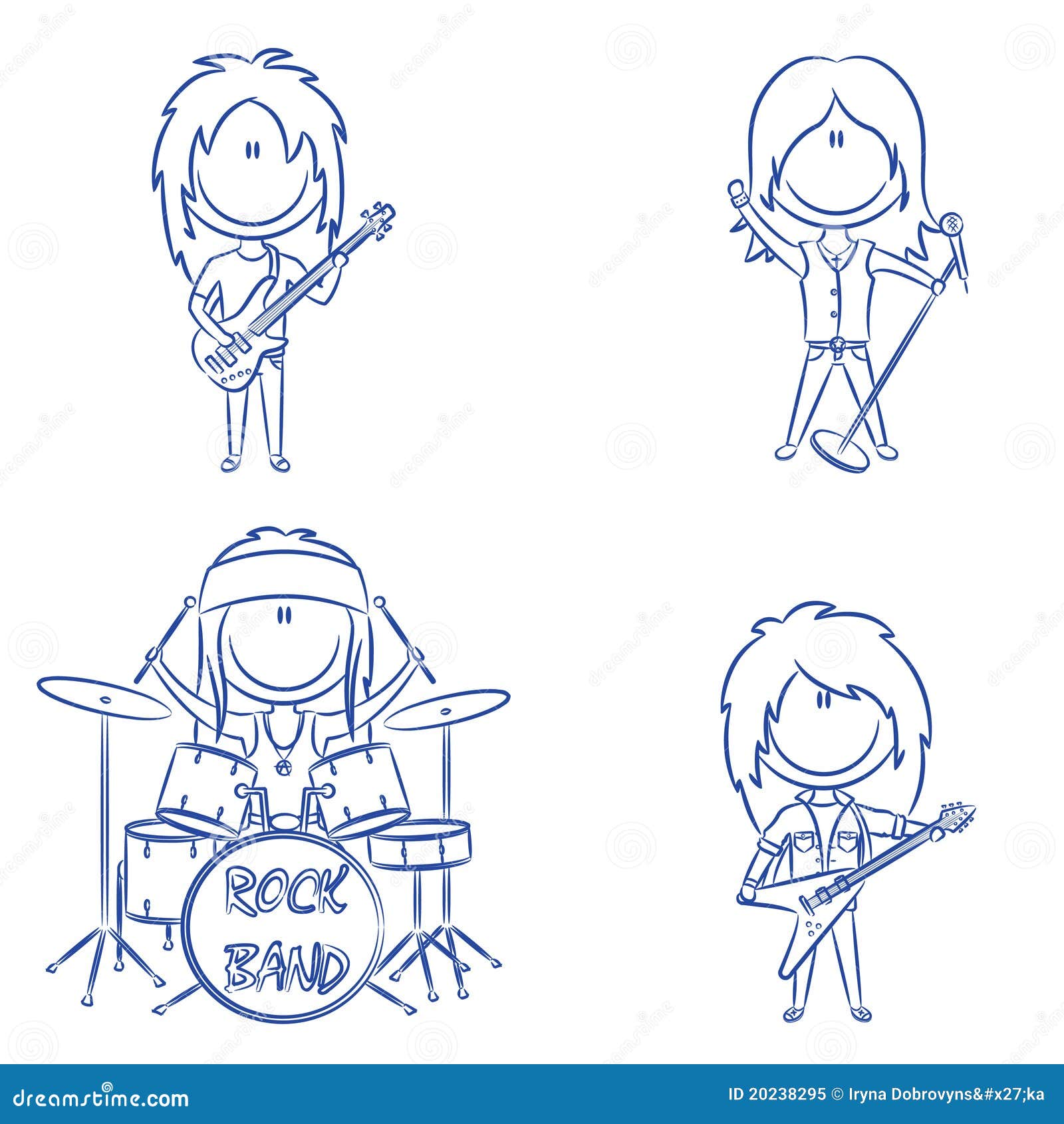 Rock Band Equipment Silhouette Royalty-Free Stock Image | CartoonDealer ...