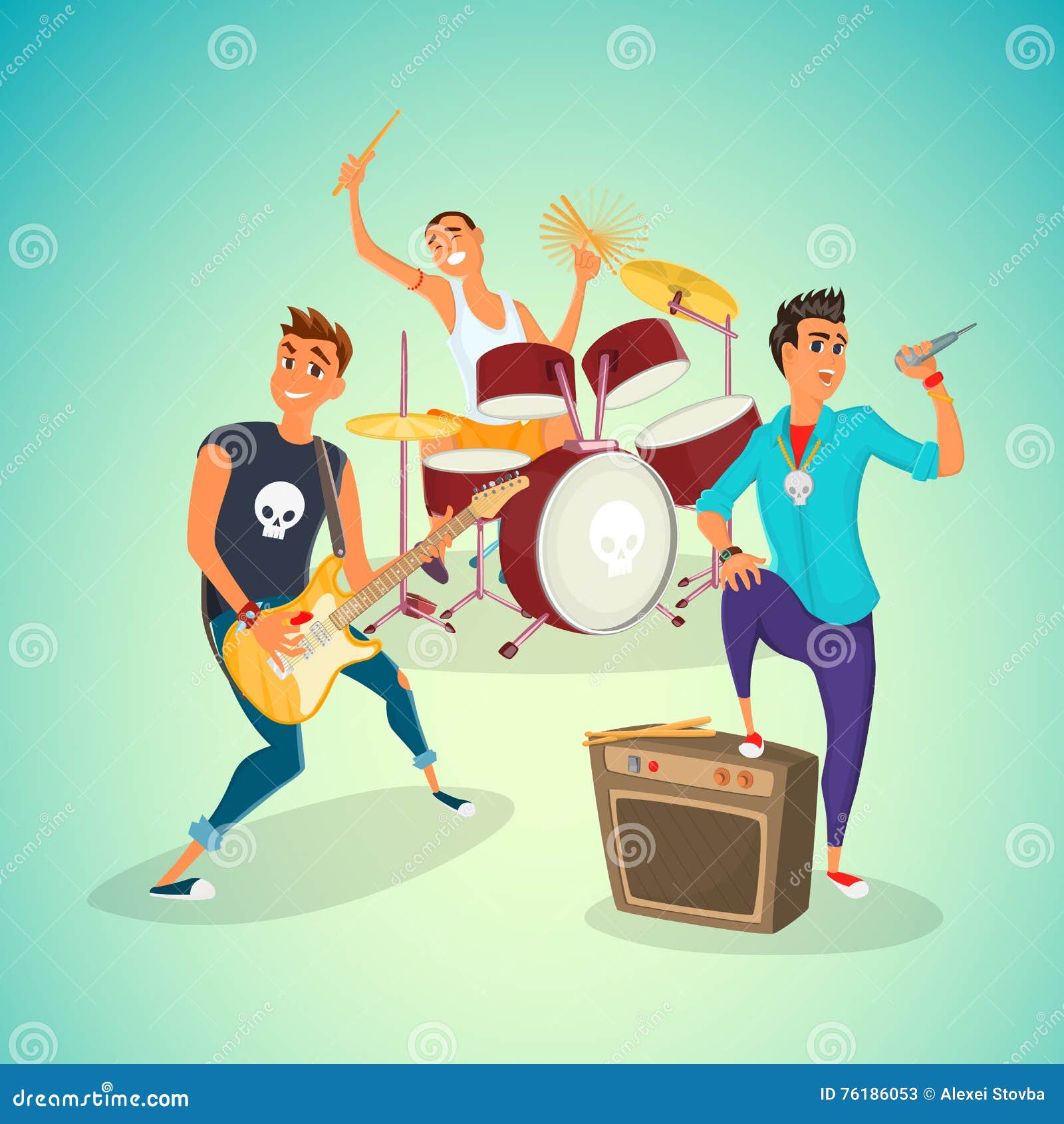 Rock Band Instruments Stock Photography | CartoonDealer.com #18172472