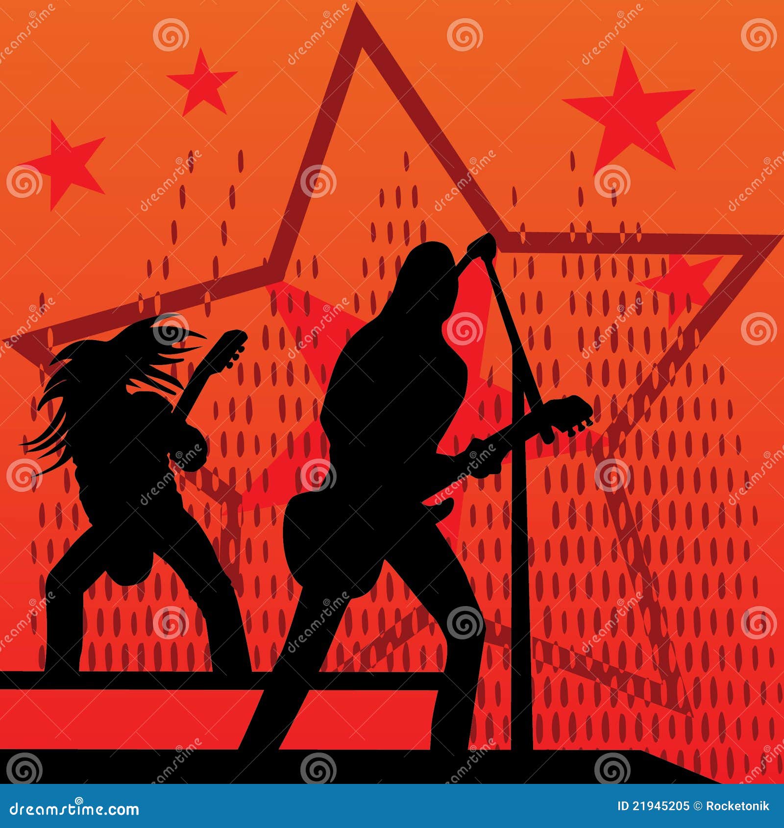 Rock band concert stock vector. Illustration of musicians - 21945205