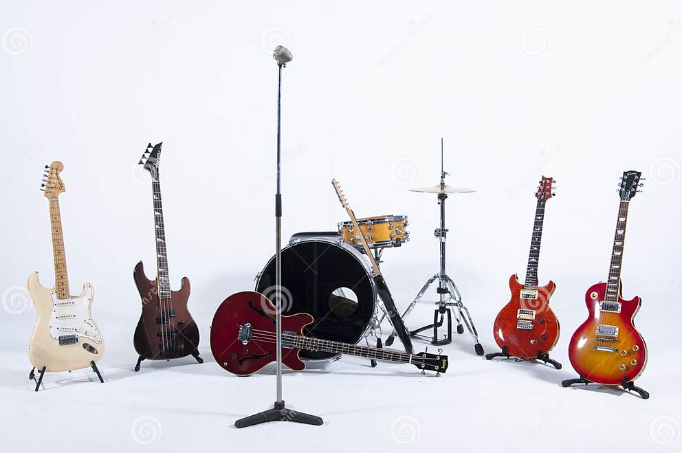 Rock Band Instruments stock photo. Image of guitar, color - 66084606