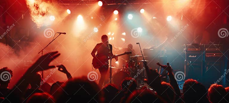 Rock Band Performance in Concert. Created by Generative Artificial ...