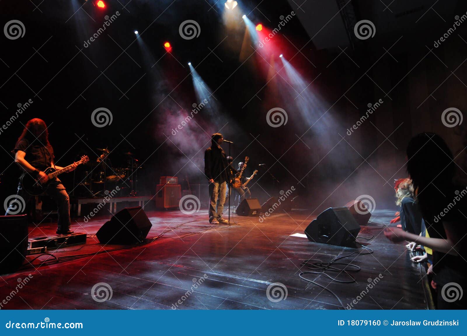 Rock band on stage editorial image. Image of performance - 18079160