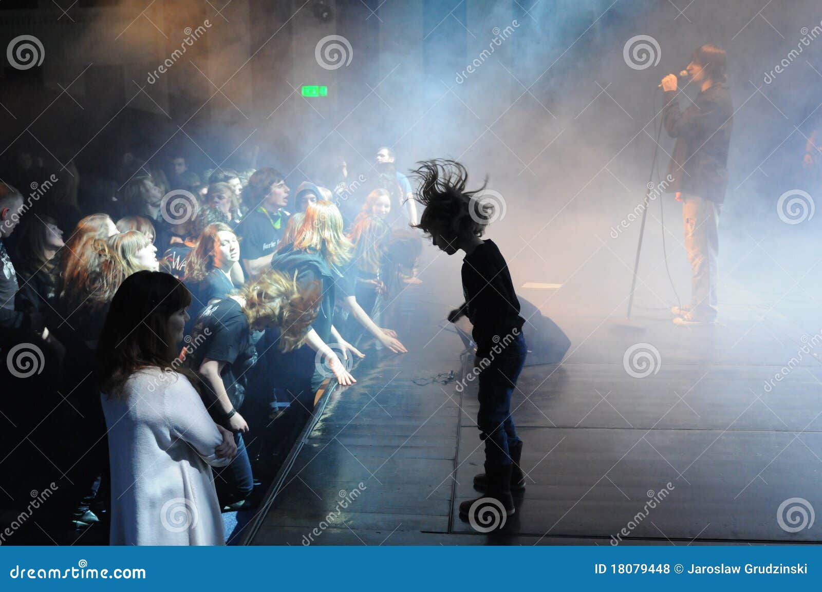 Rock band on stage editorial stock photo. Image of live - 18079448