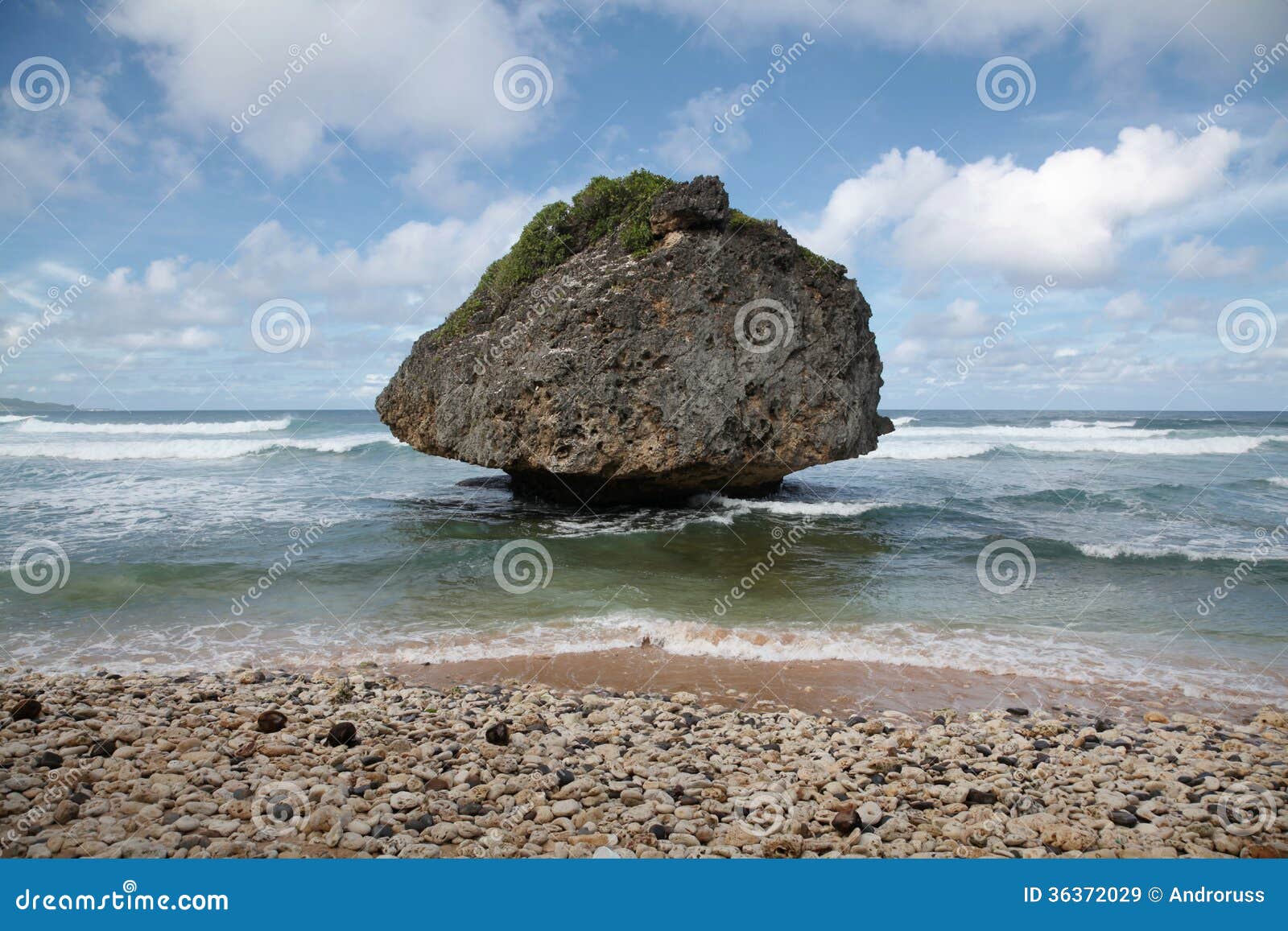 Rock in Barbados stock image. Image of rock, stone, blue - 36372029