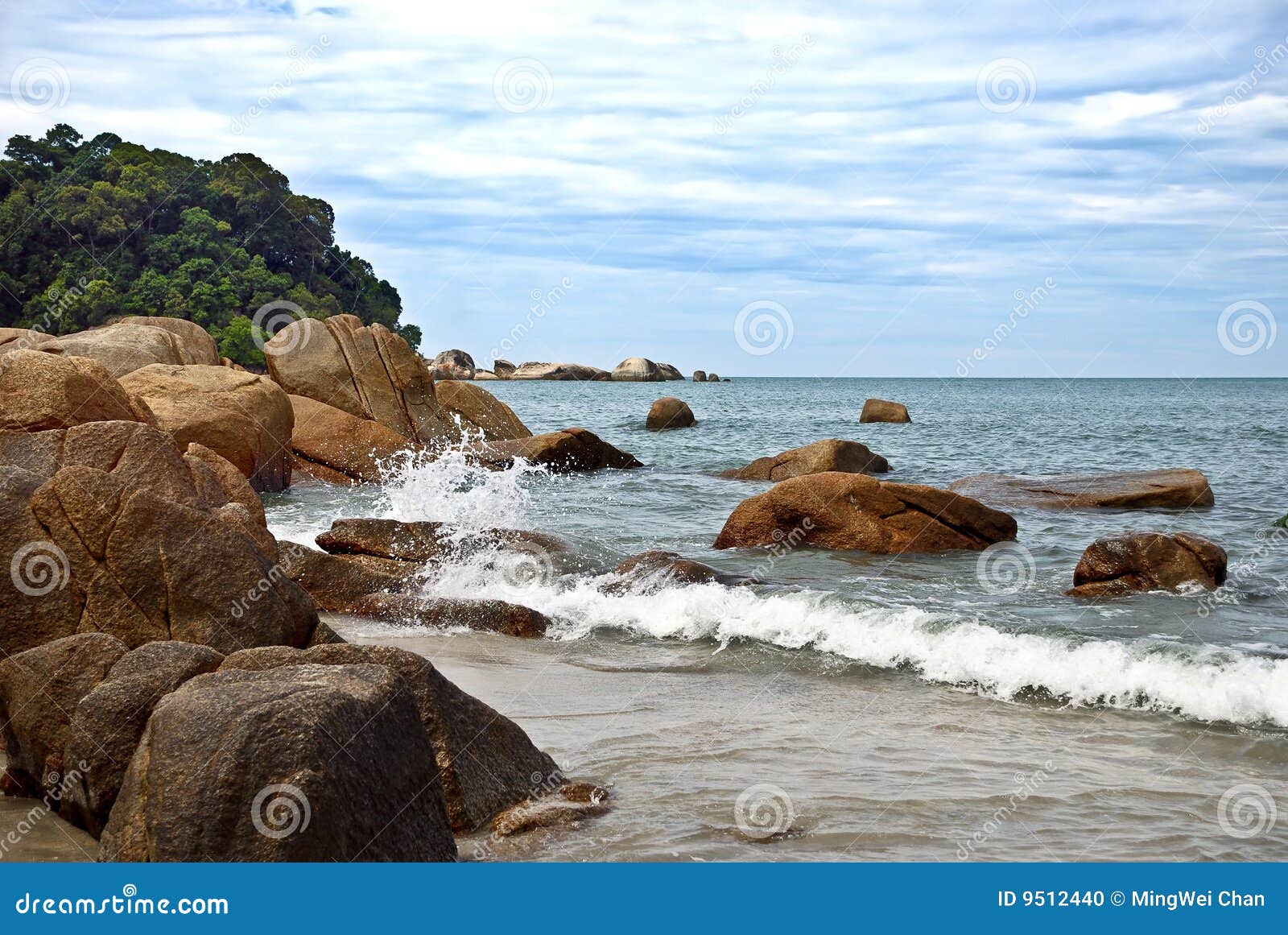 Rock Beach stock photo. Image of outdoor, sunrise, ocean - 9512440