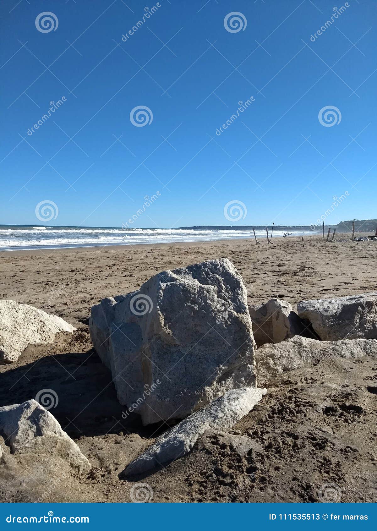 Rock in the beach stock image. Image of beach, rock - 111535513