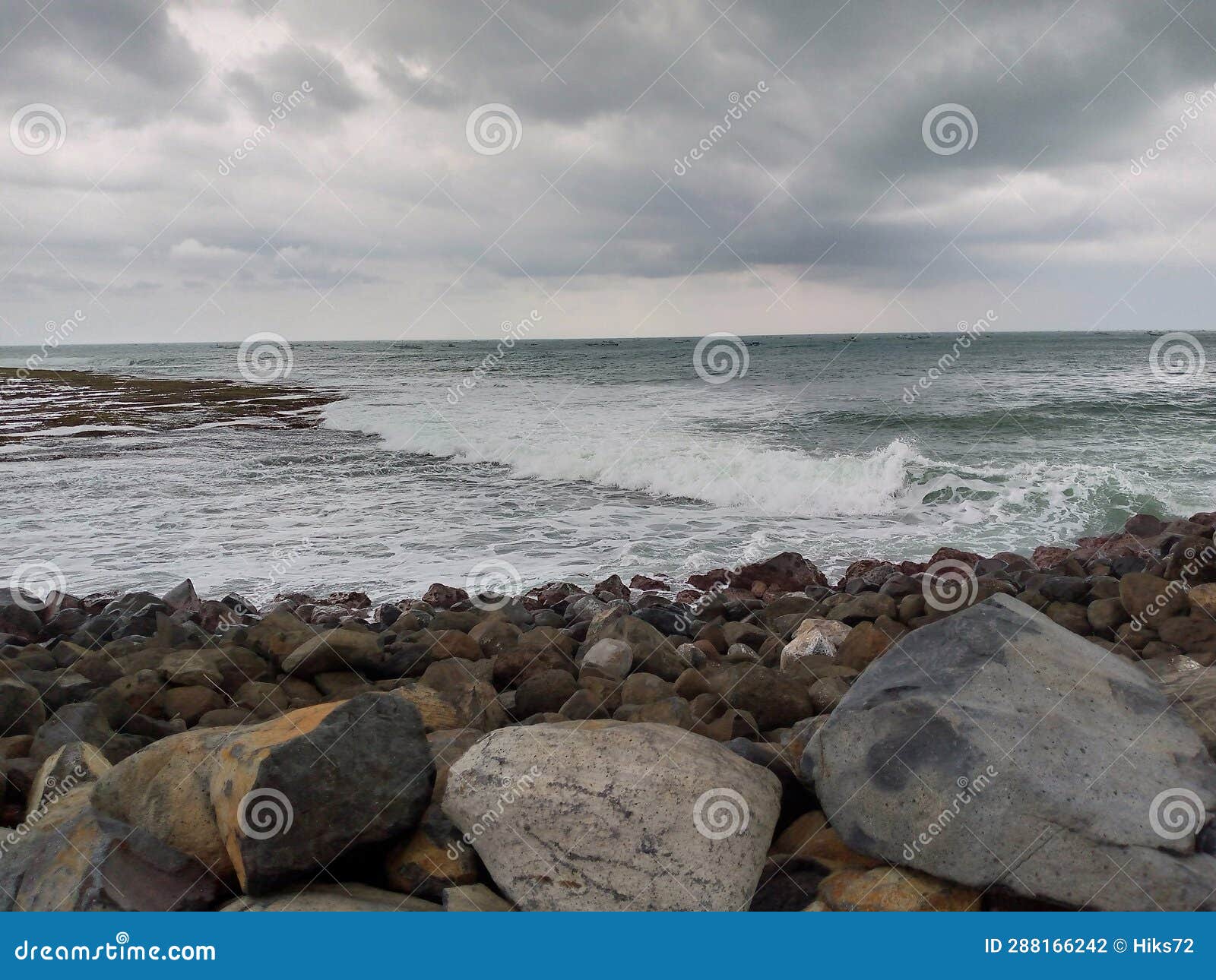 Rock Beach in the South of Java Indonesia Stock Photo - Image of south ...