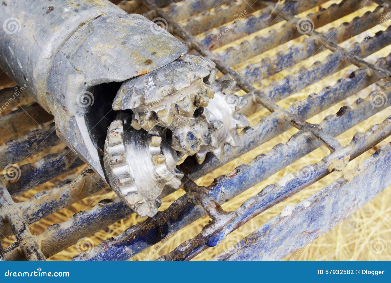 A Rock Bit on Back of Drill Rig. Stock Photo - Image of energy, rock ...