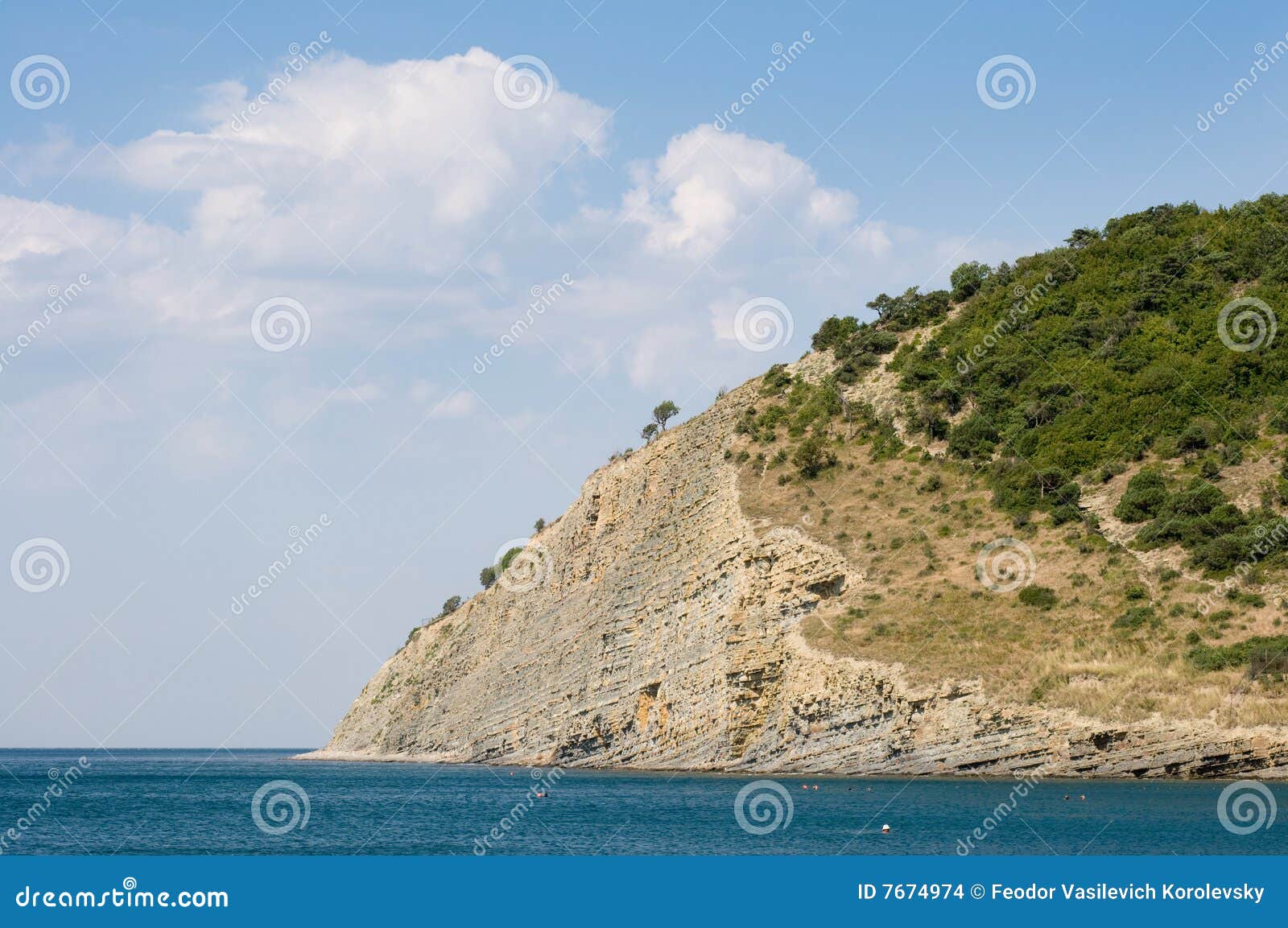 Rock on Black sea. stock photo. Image of stones, resort - 7674974