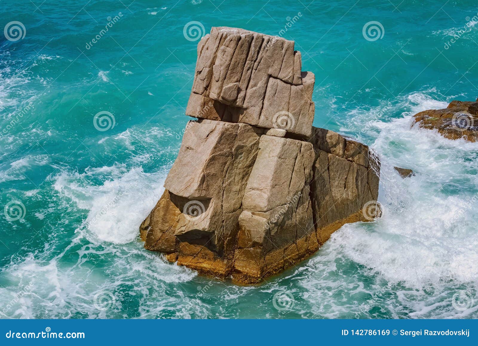 Rock in Black Sea stock image. Image of water, black - 142786169