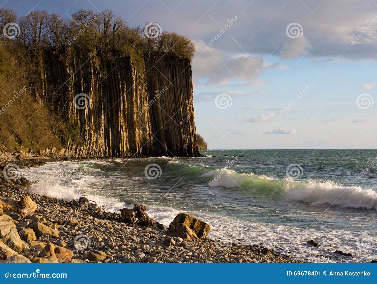 The Rock in the Black Sea at Sunset Stock Image - Image of sunset ...