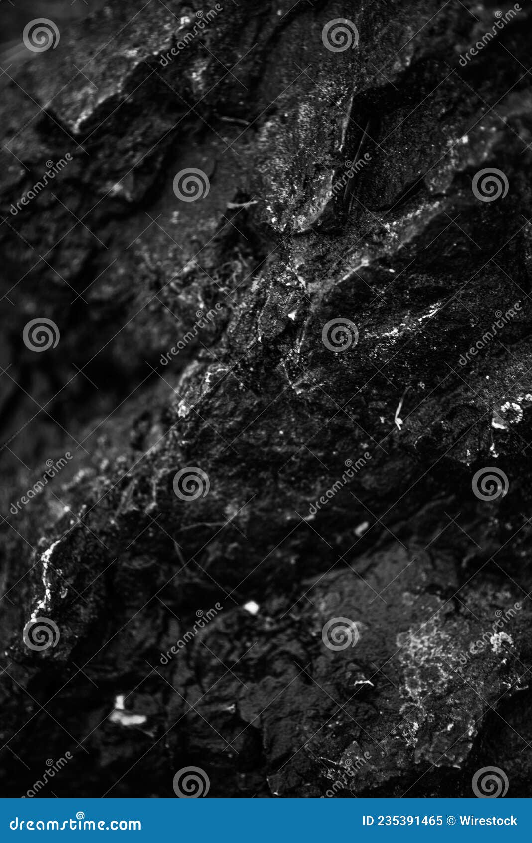 A rock in black and white stock image. Image of dark - 235391465
