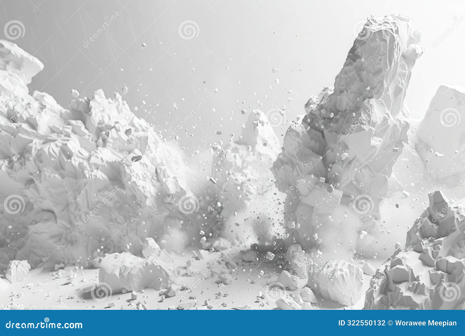 Rock Blasting in Open Pit Mines. Mining Industry Stock Photo - Image of ...