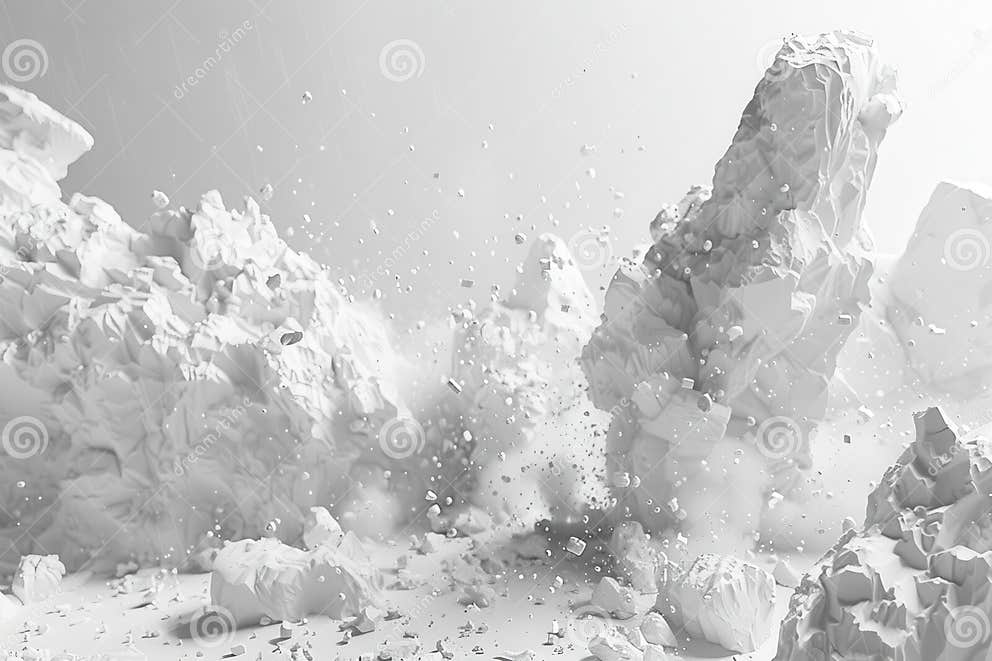 Rock Blasting in Open Pit Mines. Mining Industry Stock Photo - Image of ...