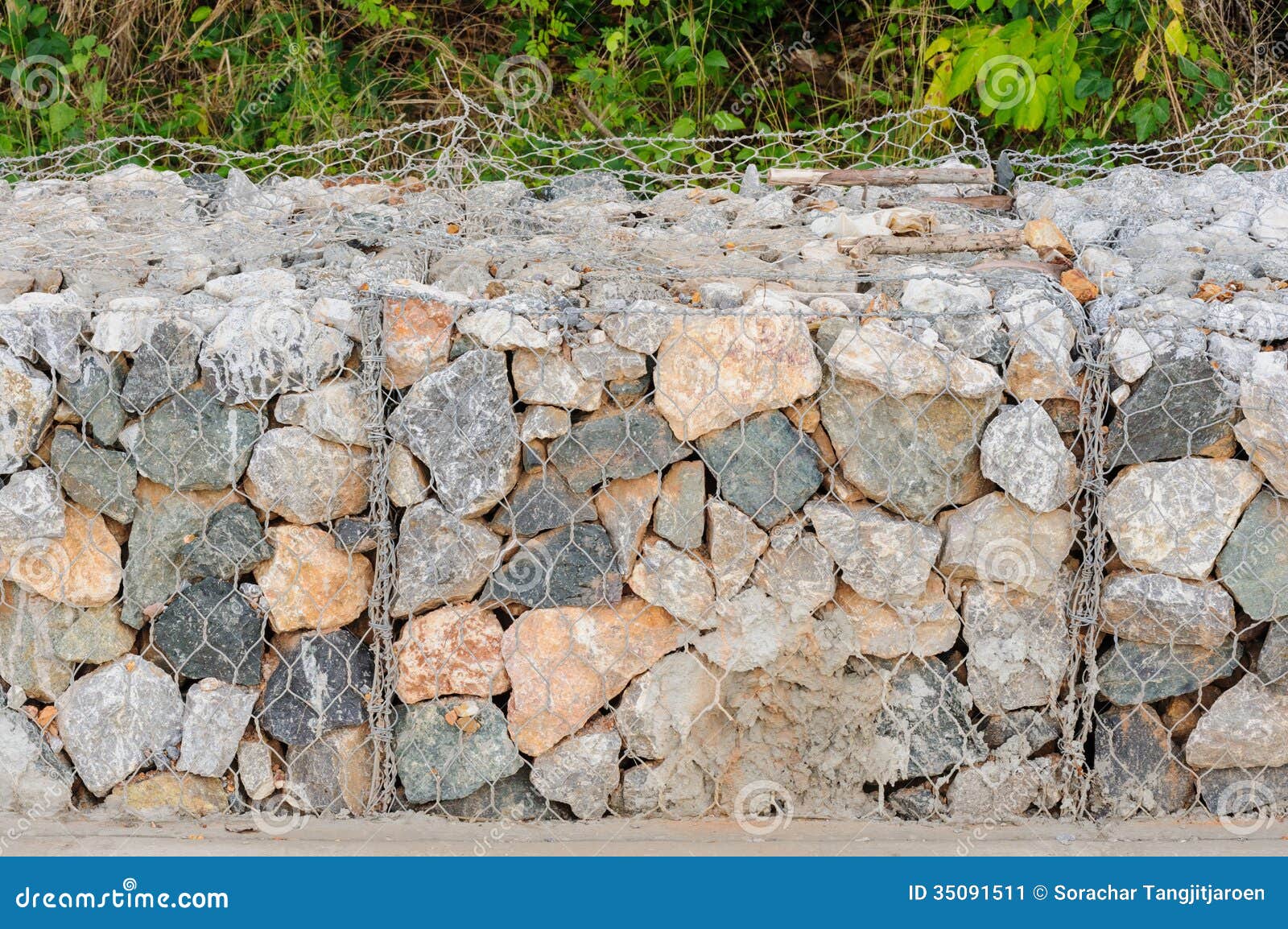 Rock Blocks Prevent Landslides Stock Image - Image of nature, blocks ...