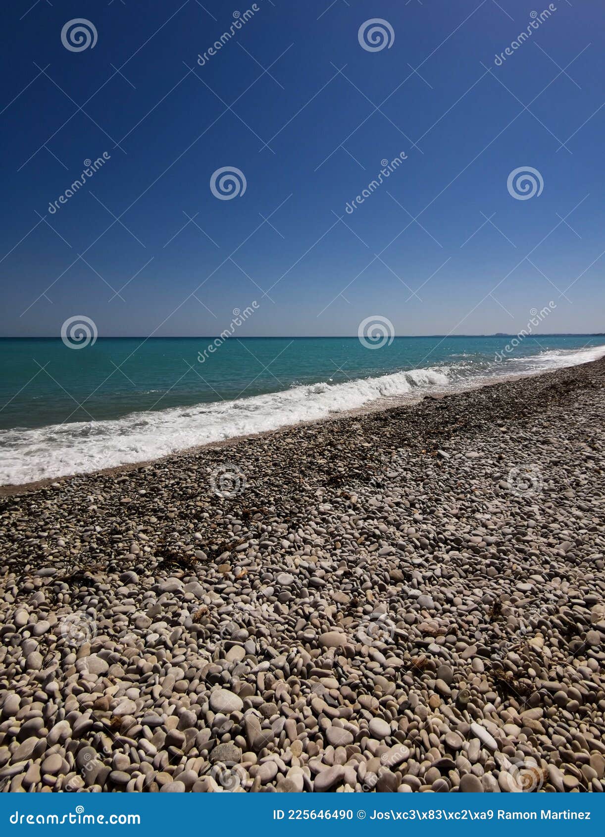 ROCK and BLUE SEA stock photo. Image of blue, morning - 225646490