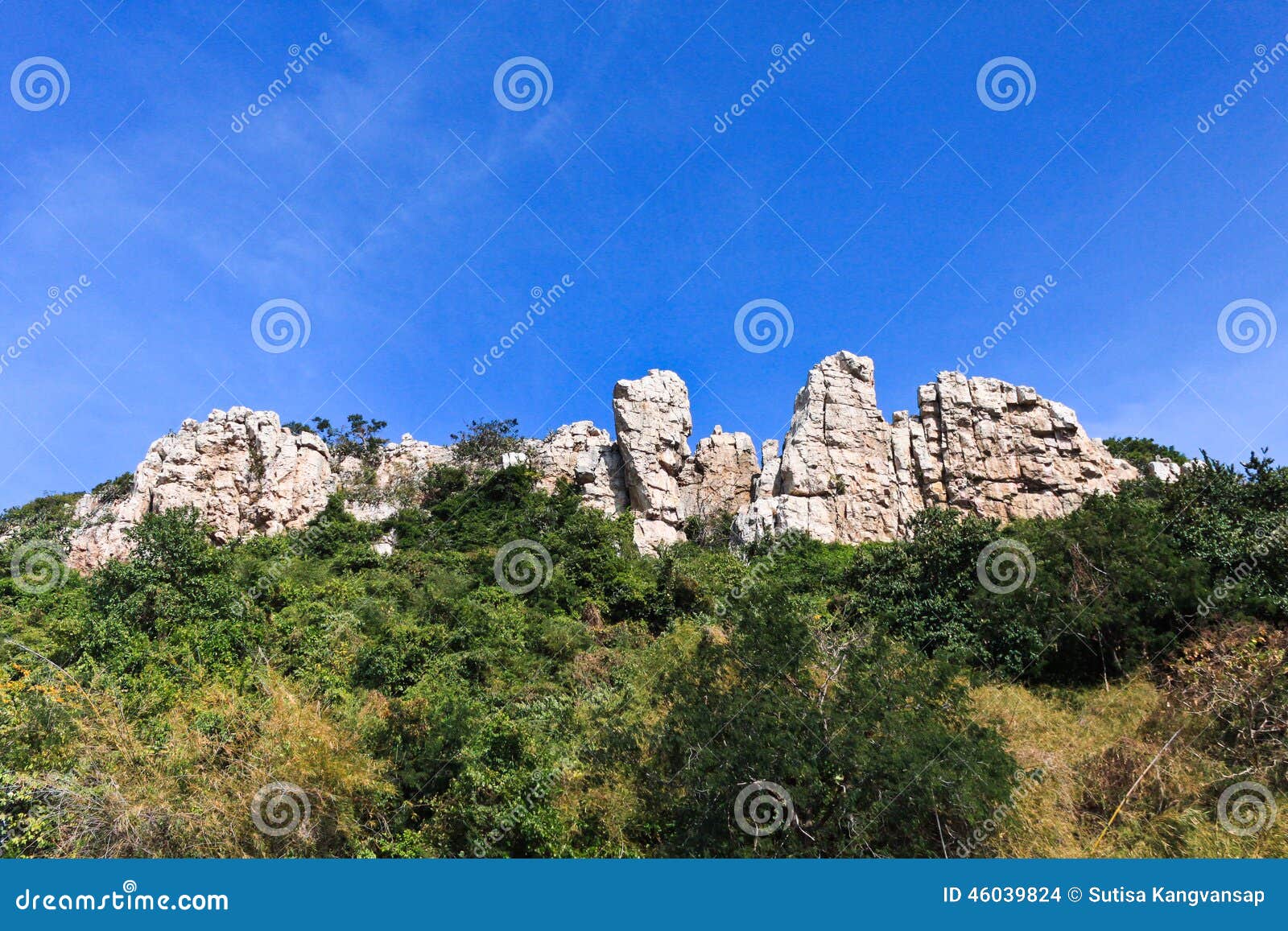 Rock in blue sky stock photo. Image of view, environment - 46039824