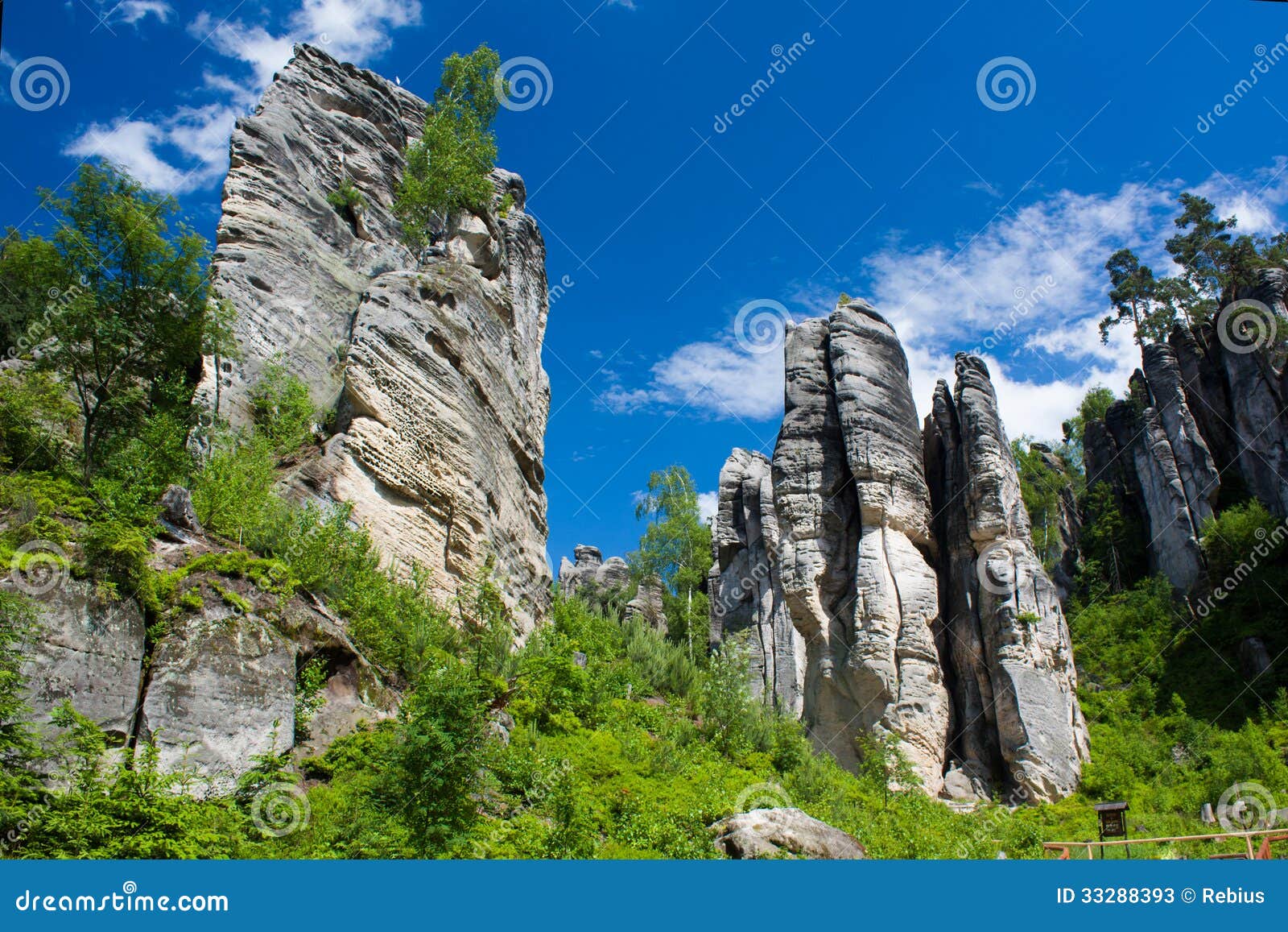 Rock stock image. Image of blue, cesky, forest, cliff - 33288393