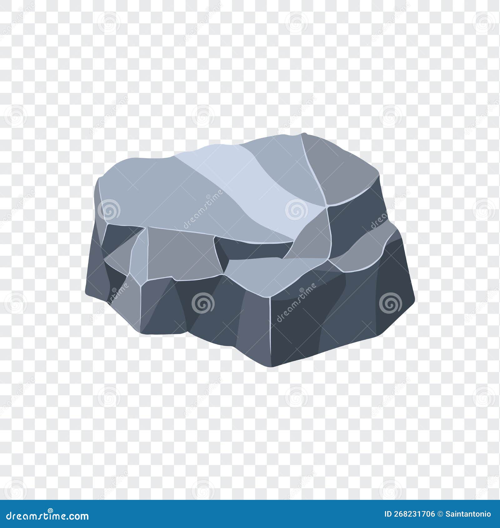 Rock Boulder. Natural Shape Stone Stock Vector - Illustration of asset ...