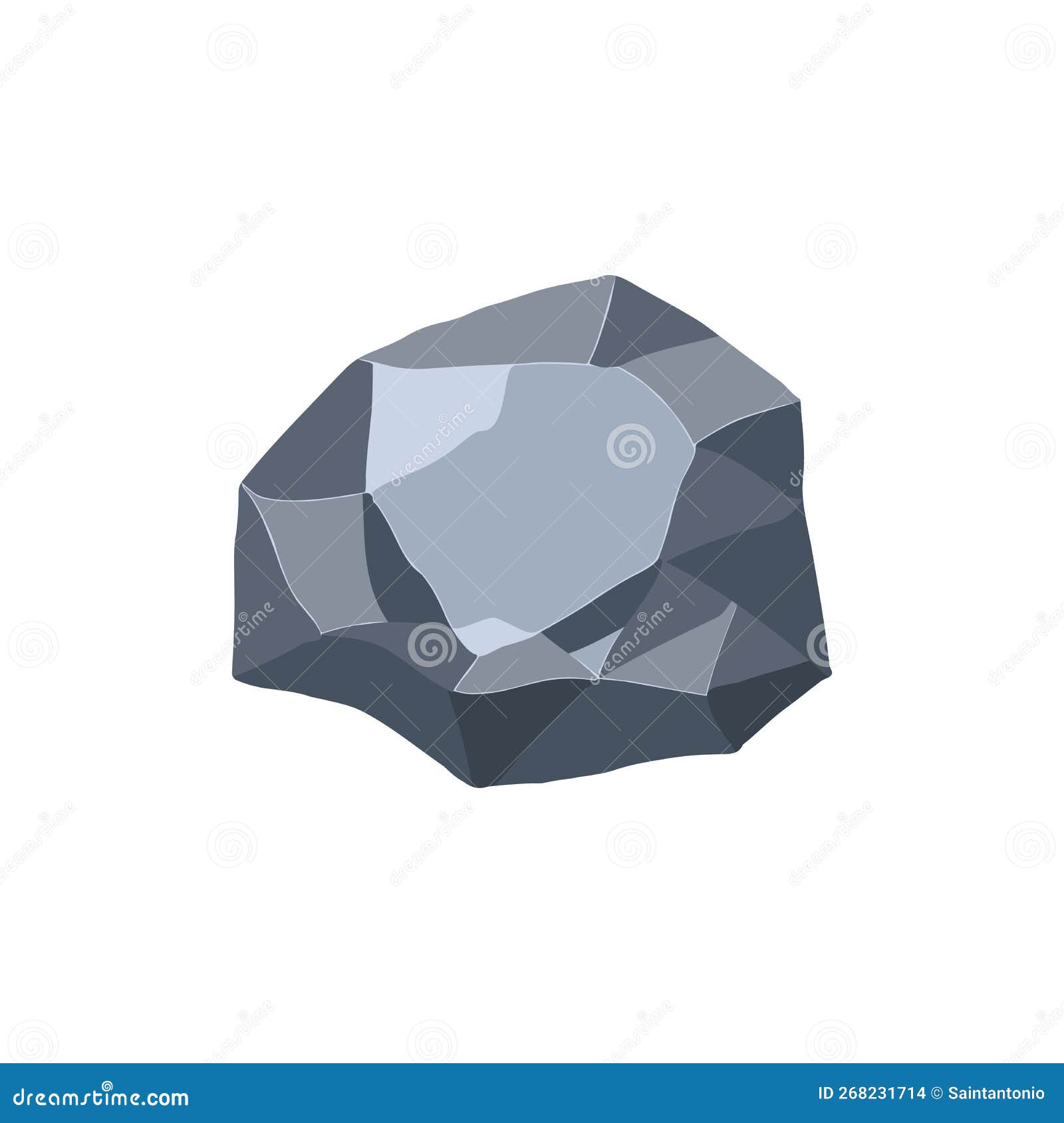 Rock Boulder. Natural Shape Stone Stock Vector - Illustration of ...