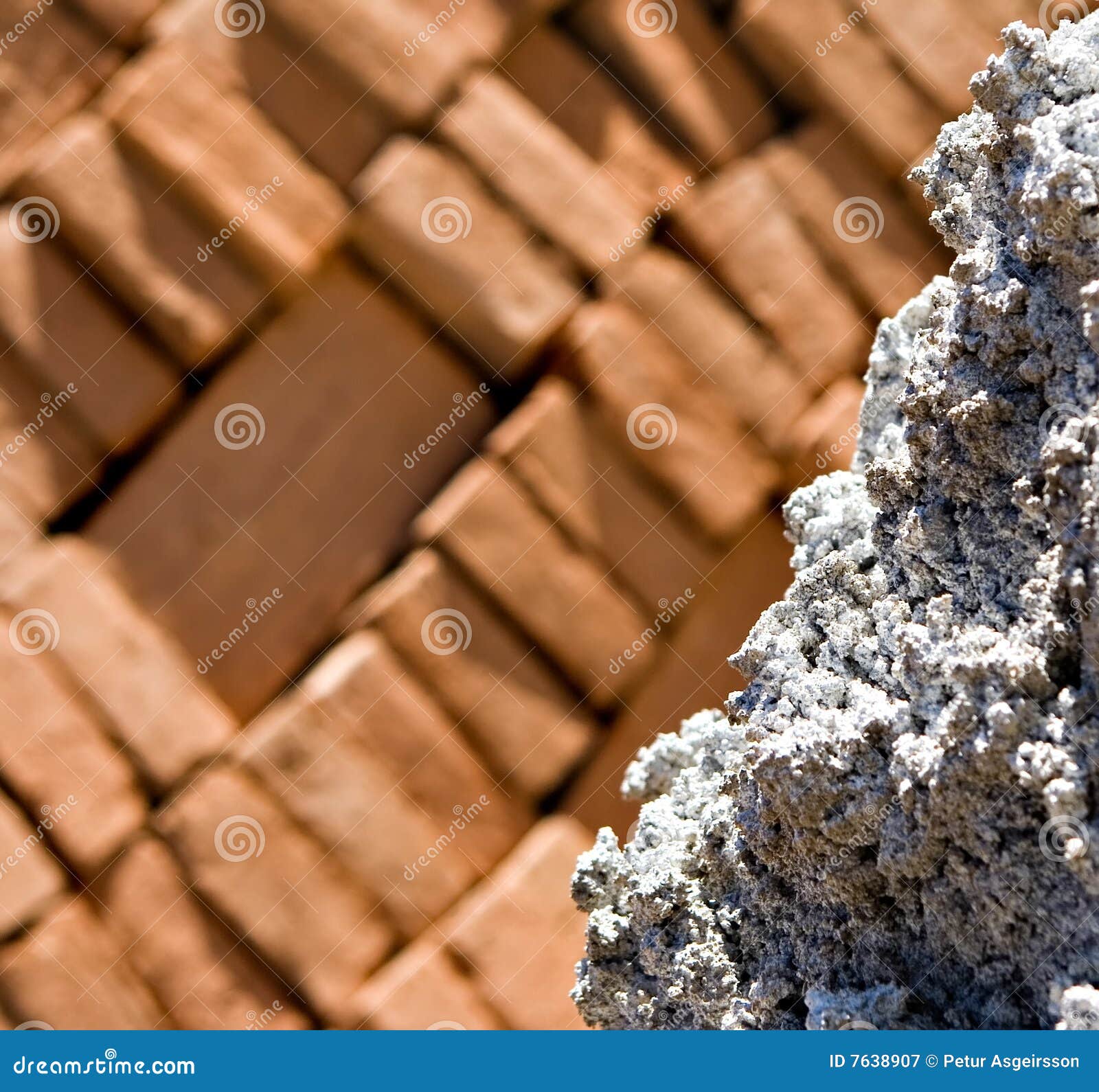 Rock with brick background stock image. Image of textured - 7638907